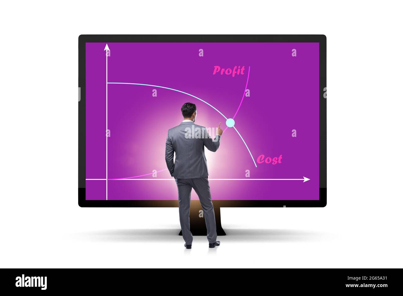 Concept of proft and loss with the businessman Stock Photo - Alamy