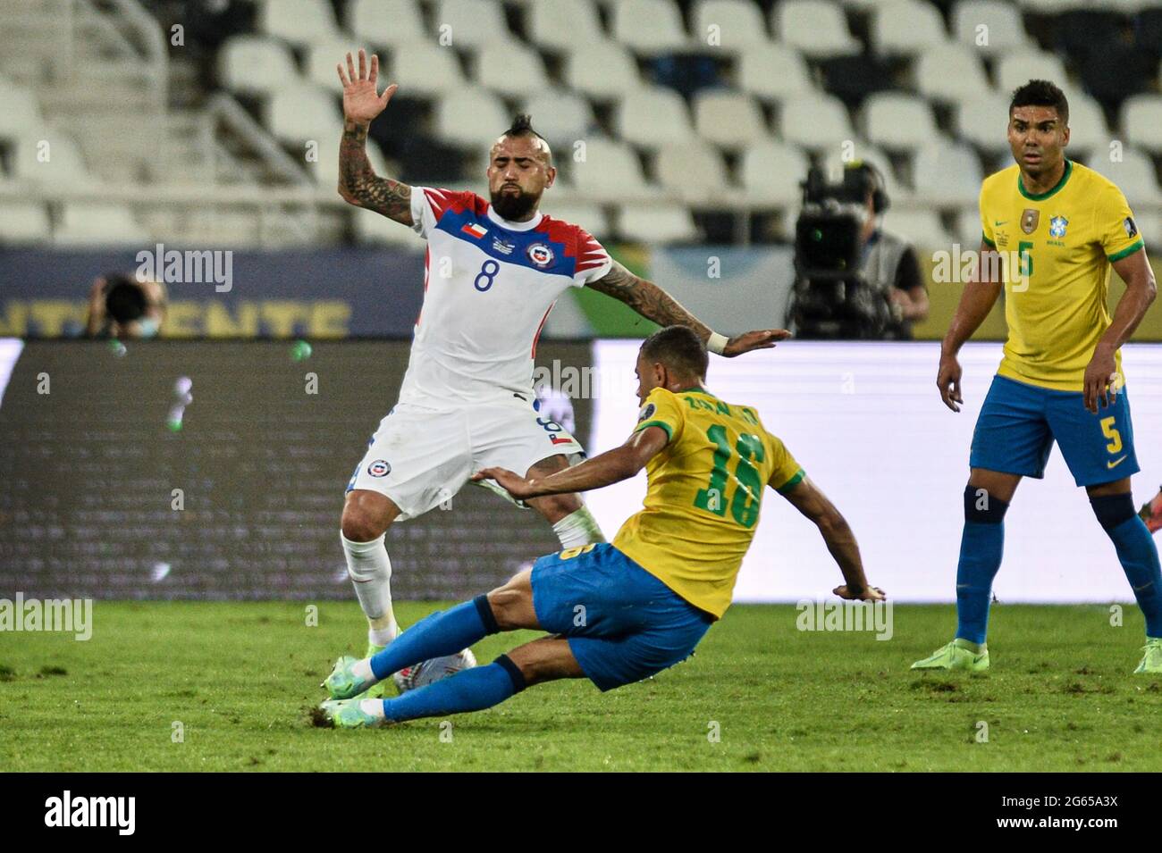 Rio De Janeiro, Brazil. 02nd July, 2021. During Brazil x Chile, a match ...