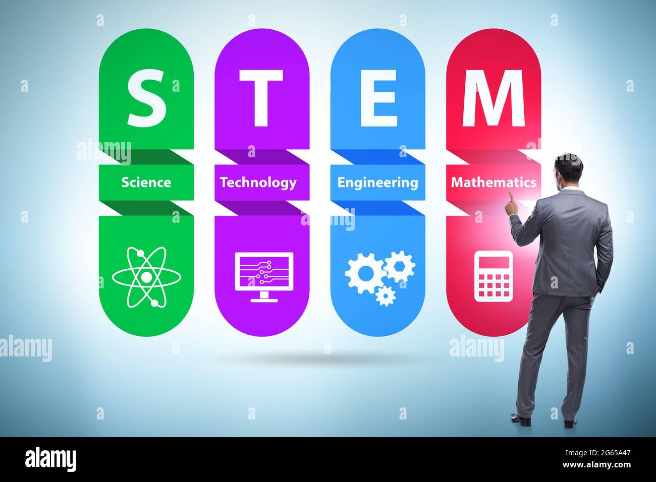 Business people in the STEM education concept Stock Photo - Alamy