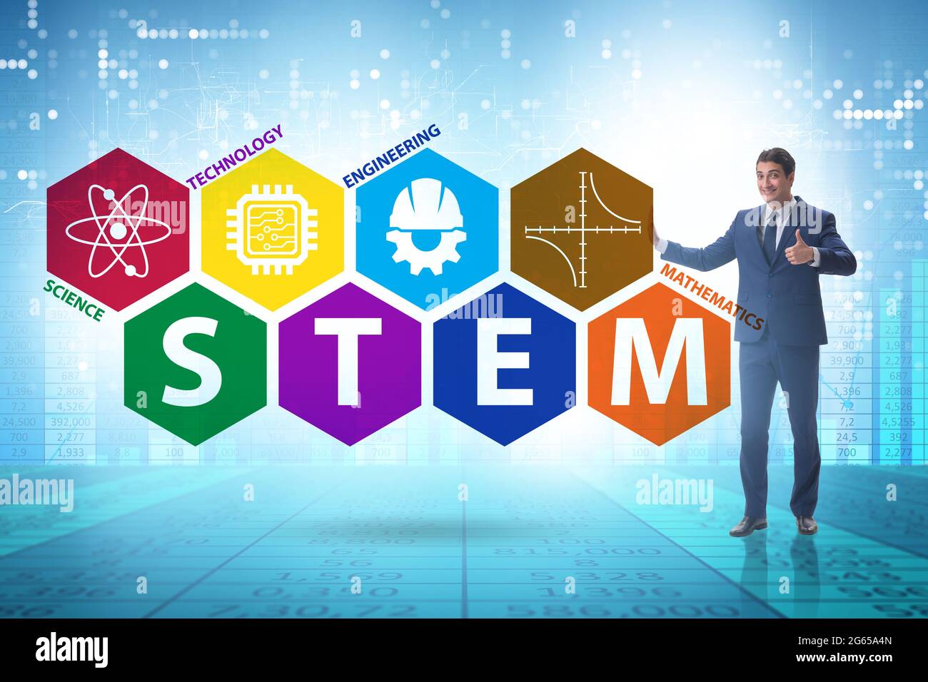 Business people in the STEM education concept Stock Photo - Alamy