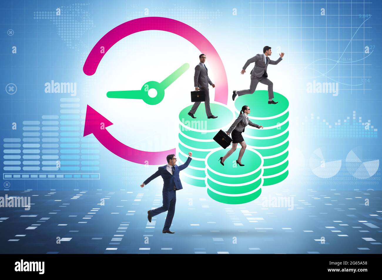 Time is money concept with the business people Stock Photo - Alamy