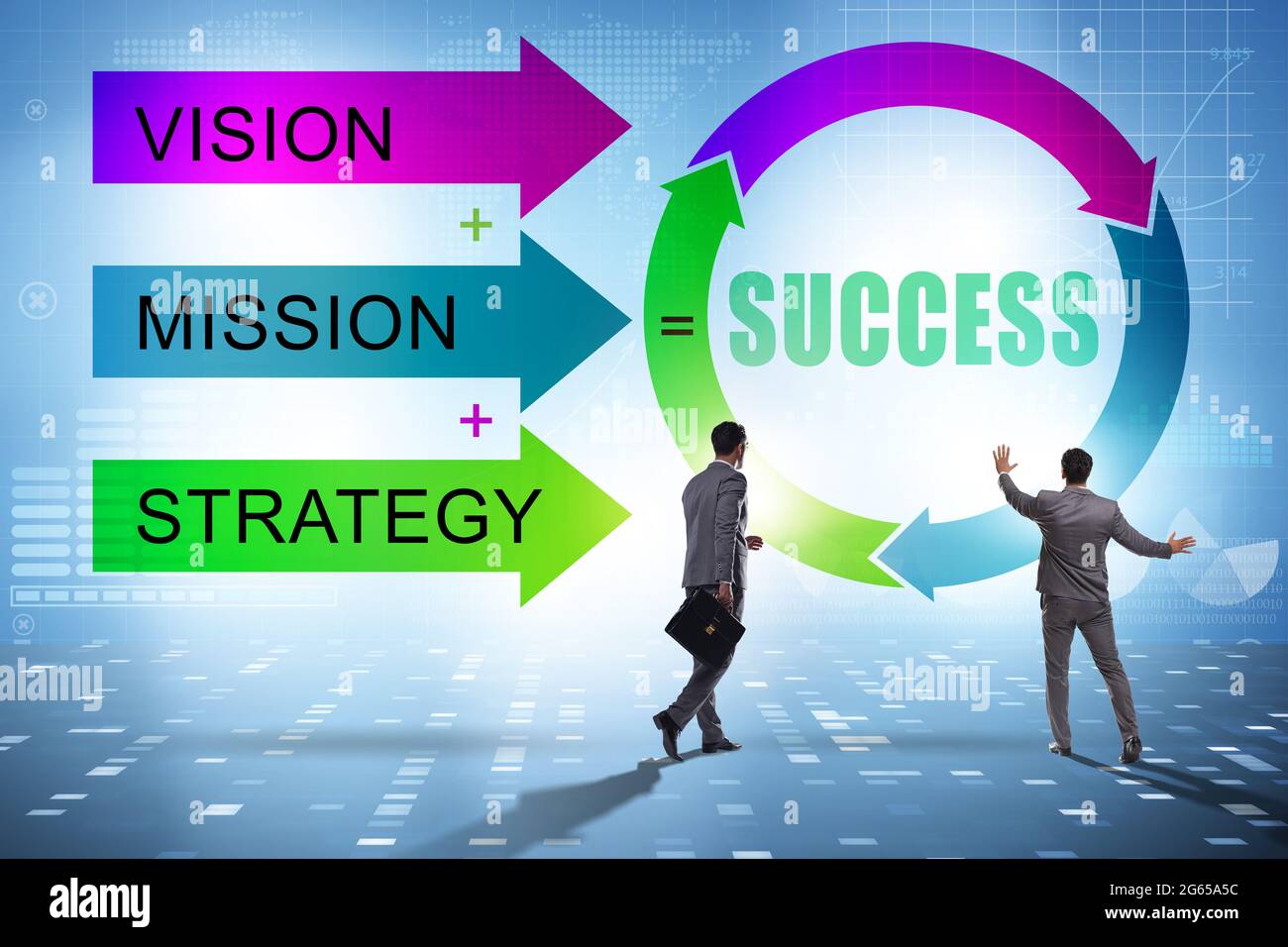 Equation of success with with the businessman Stock Photo - Alamy