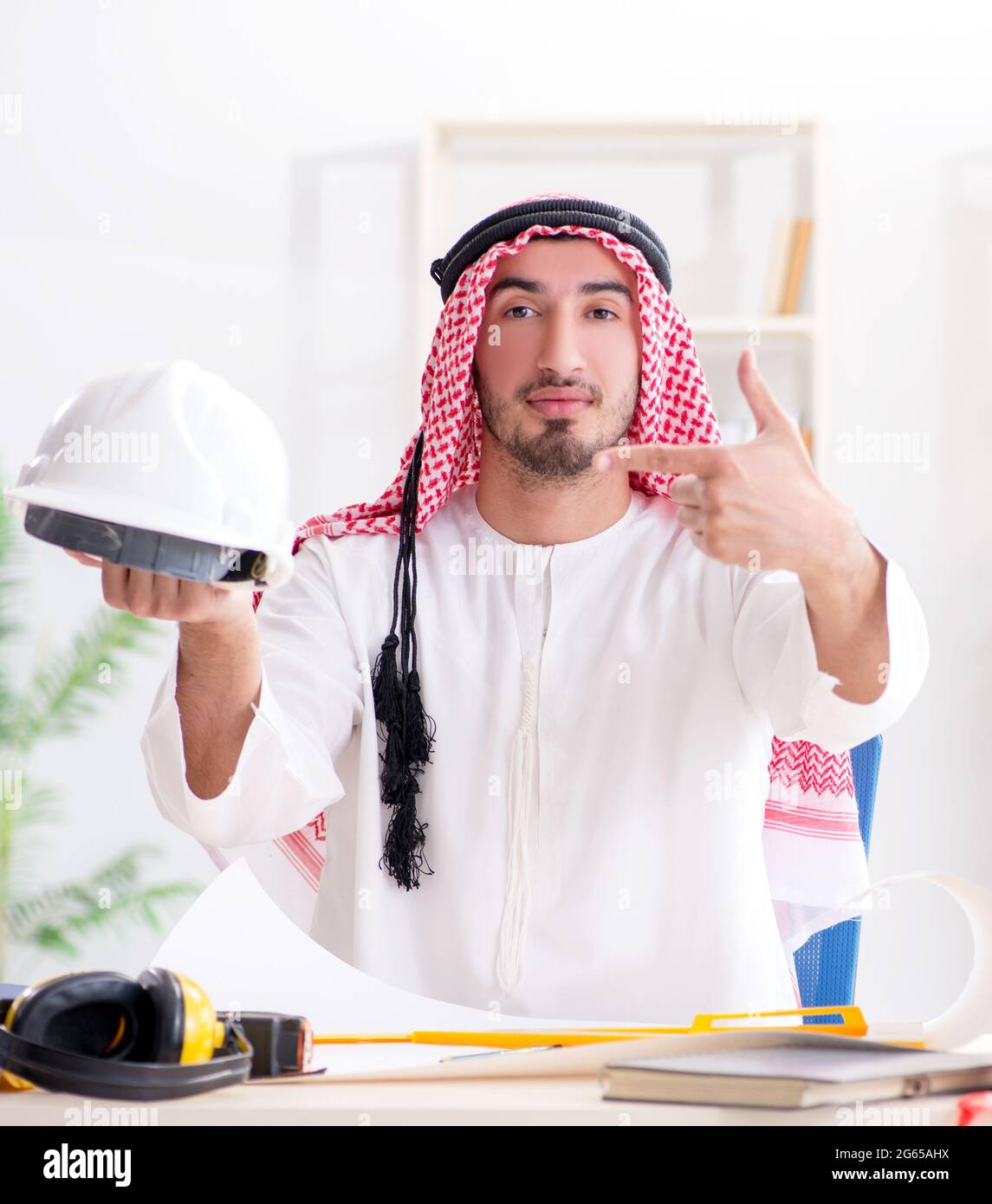 The arab engineer working on new project Stock Photo - Alamy
