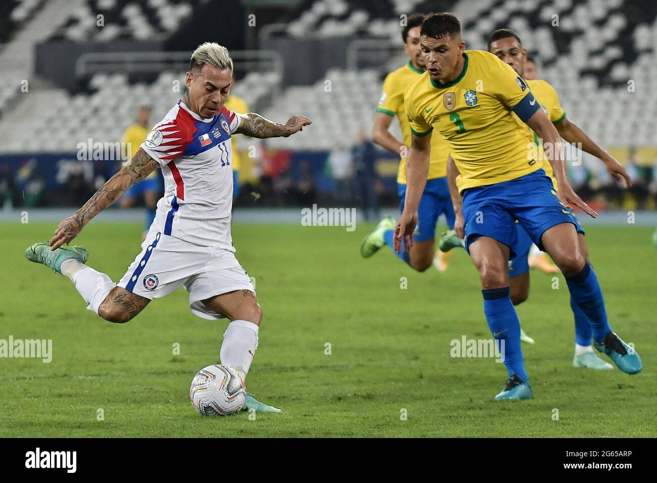2nd July 2021; Nilton Santos Stadium, Rio de Janeiro, Brazil; Copa America, Brazil versus Chile ...