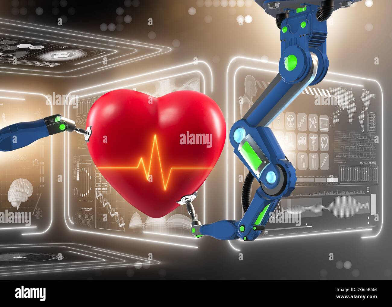 The robot performing surgery on heart Stock Photo - Alamy