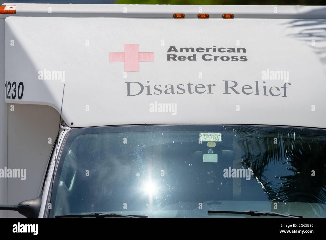 Surfside, FL, USA - July 2, 2021: American Red Cross Disaster Relief ...
