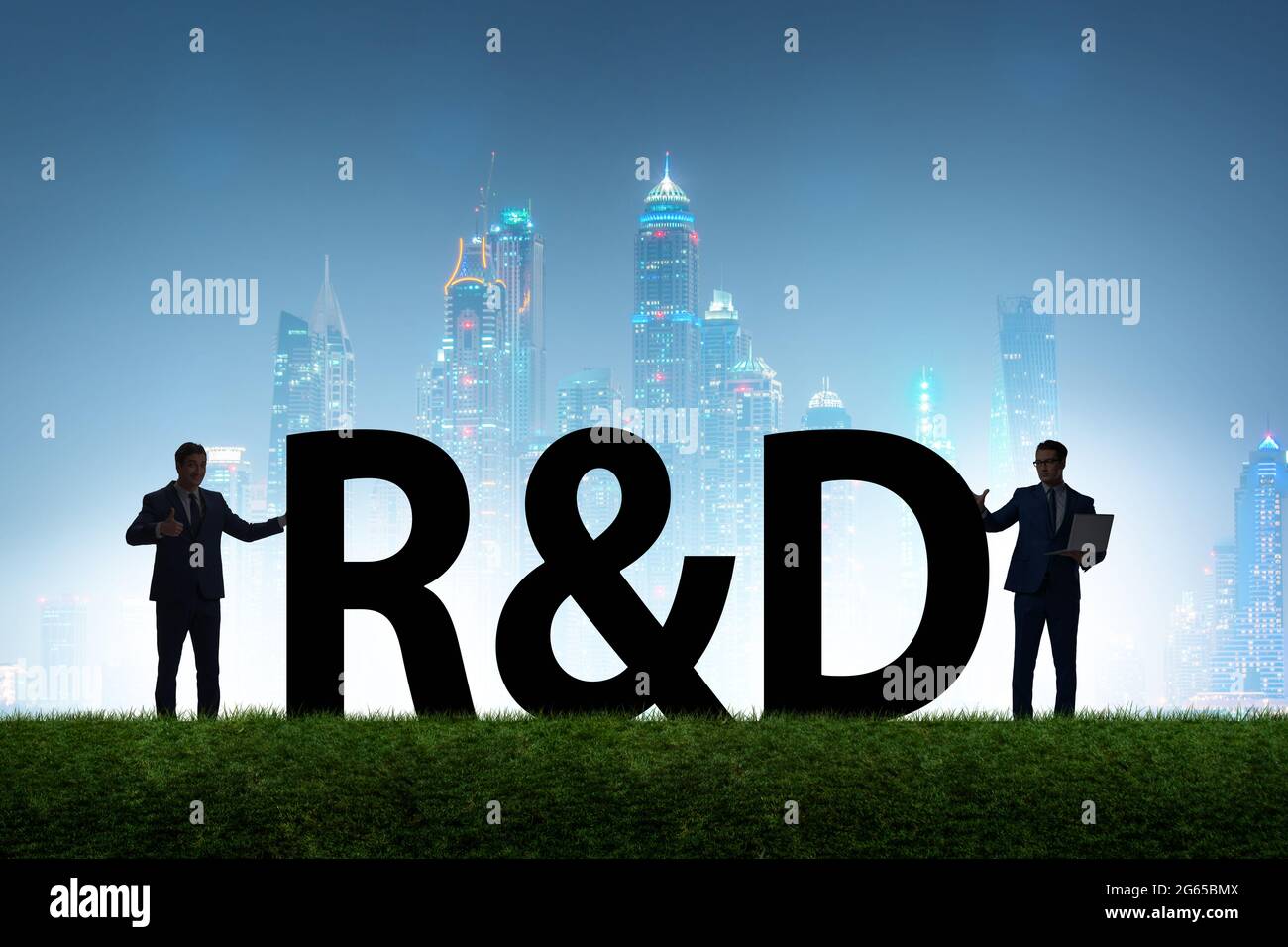 Research and development concept with the businessman Stock Photo - Alamy
