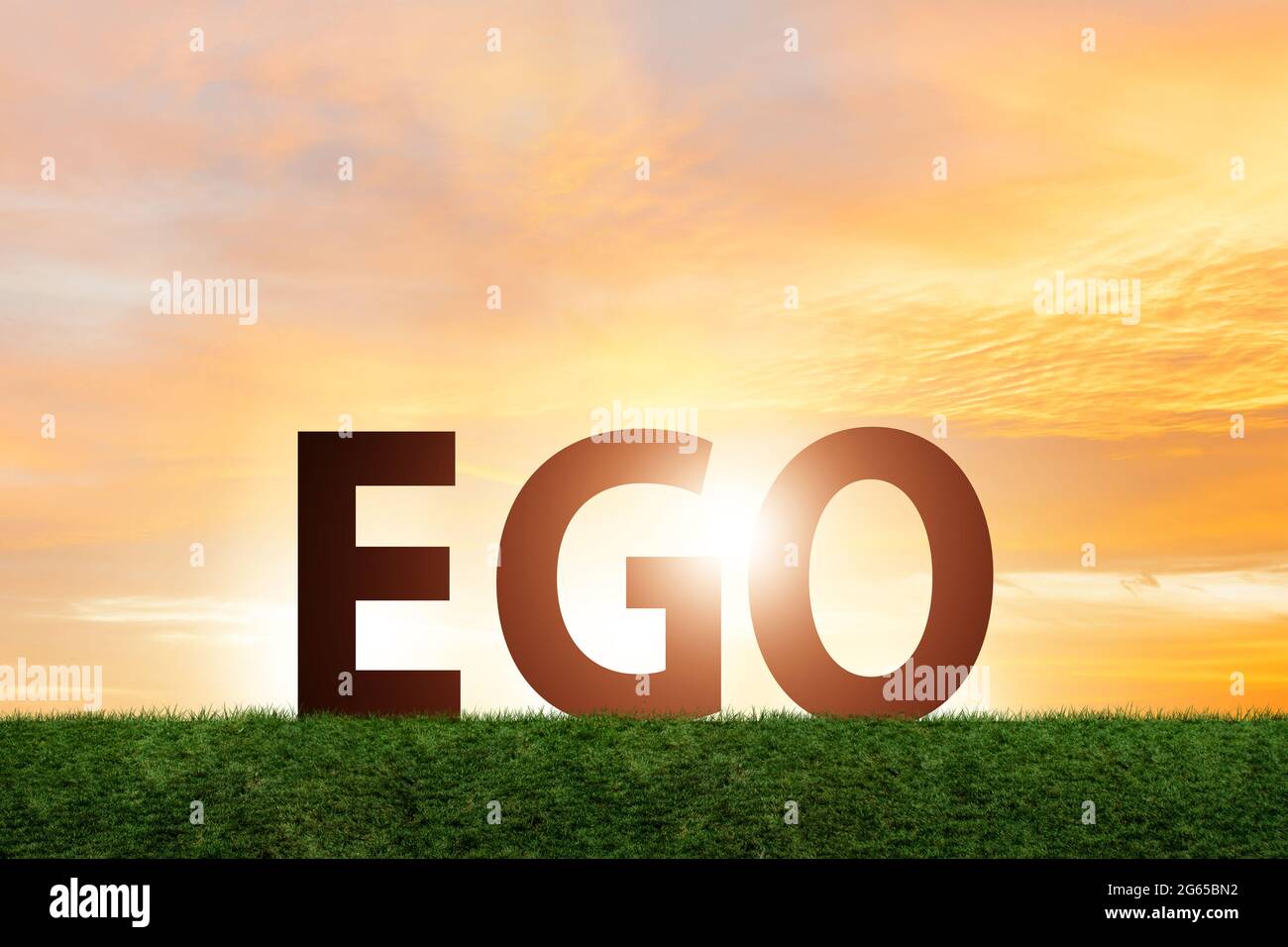 EGO concept with letters as the silhoette Stock Photo - Alamy