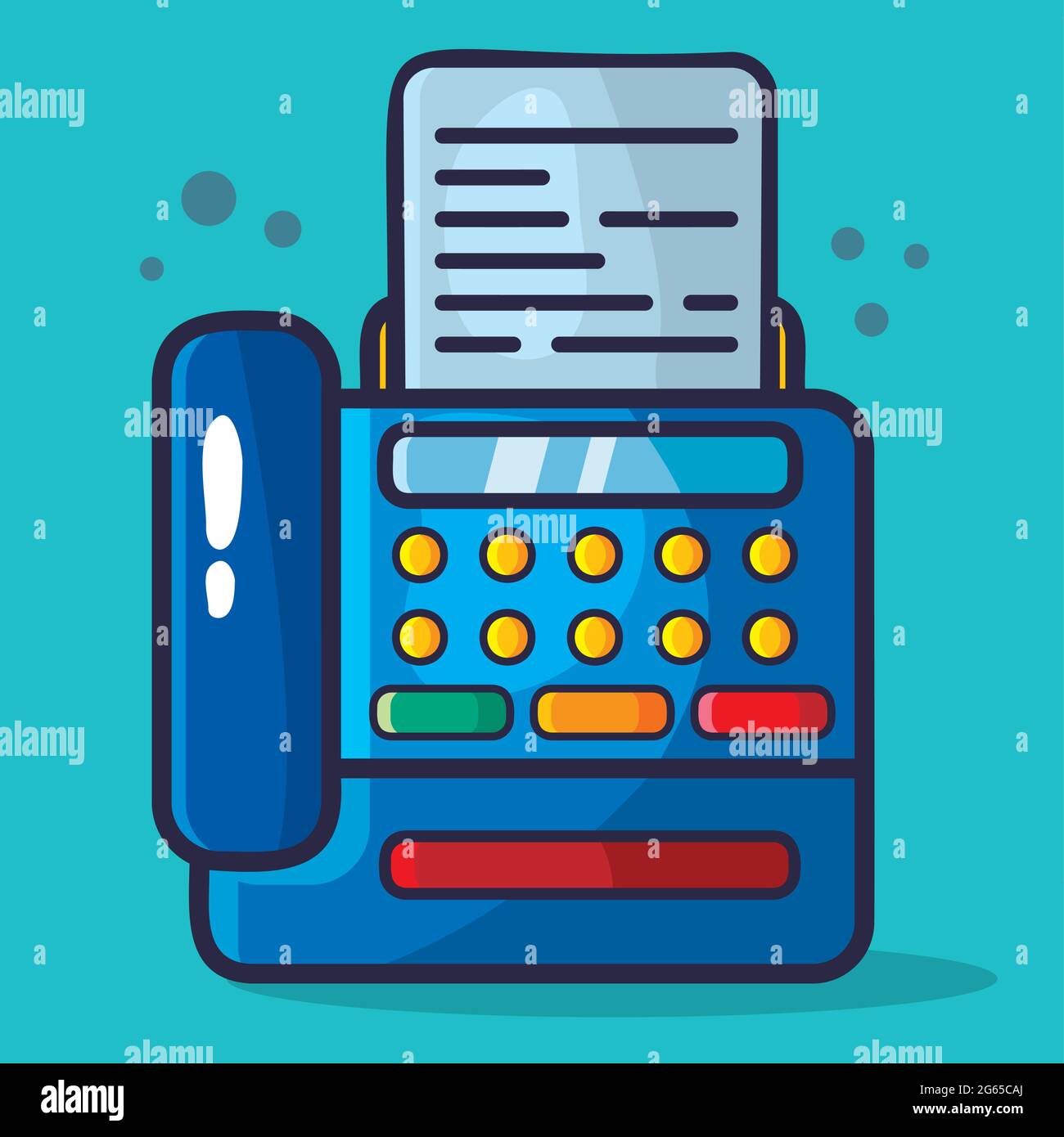 fax machine vector illustration in flat style Stock Vector Image & Art ...