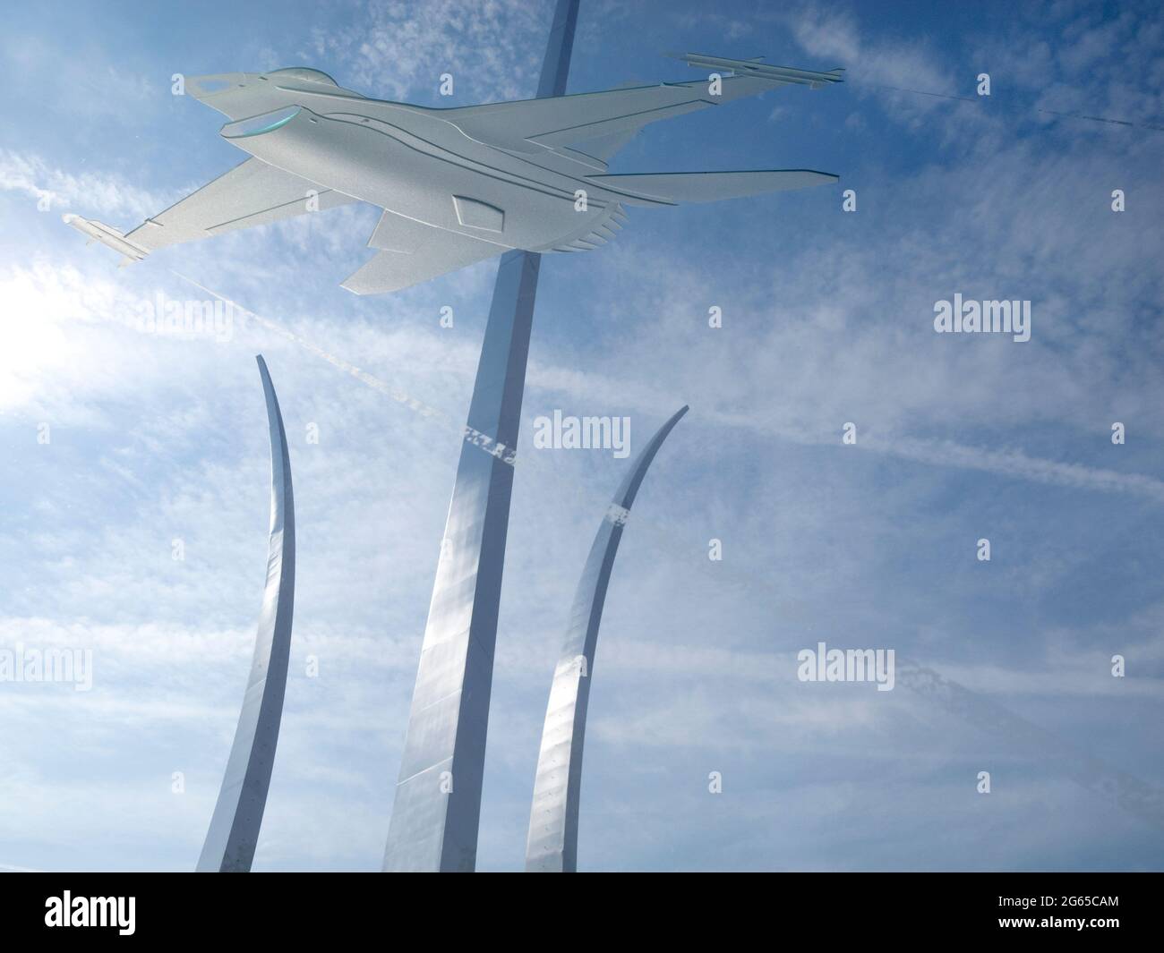 A view of the United States Air Force Memorial Stock Photo - Alamy