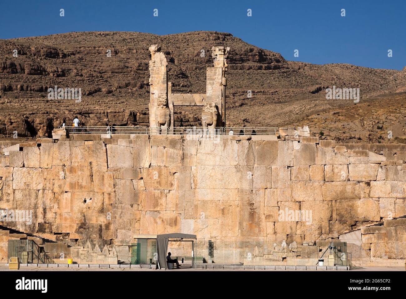 Persepolis, the great staircase, and platform, xerxes gate, ceremonial ...