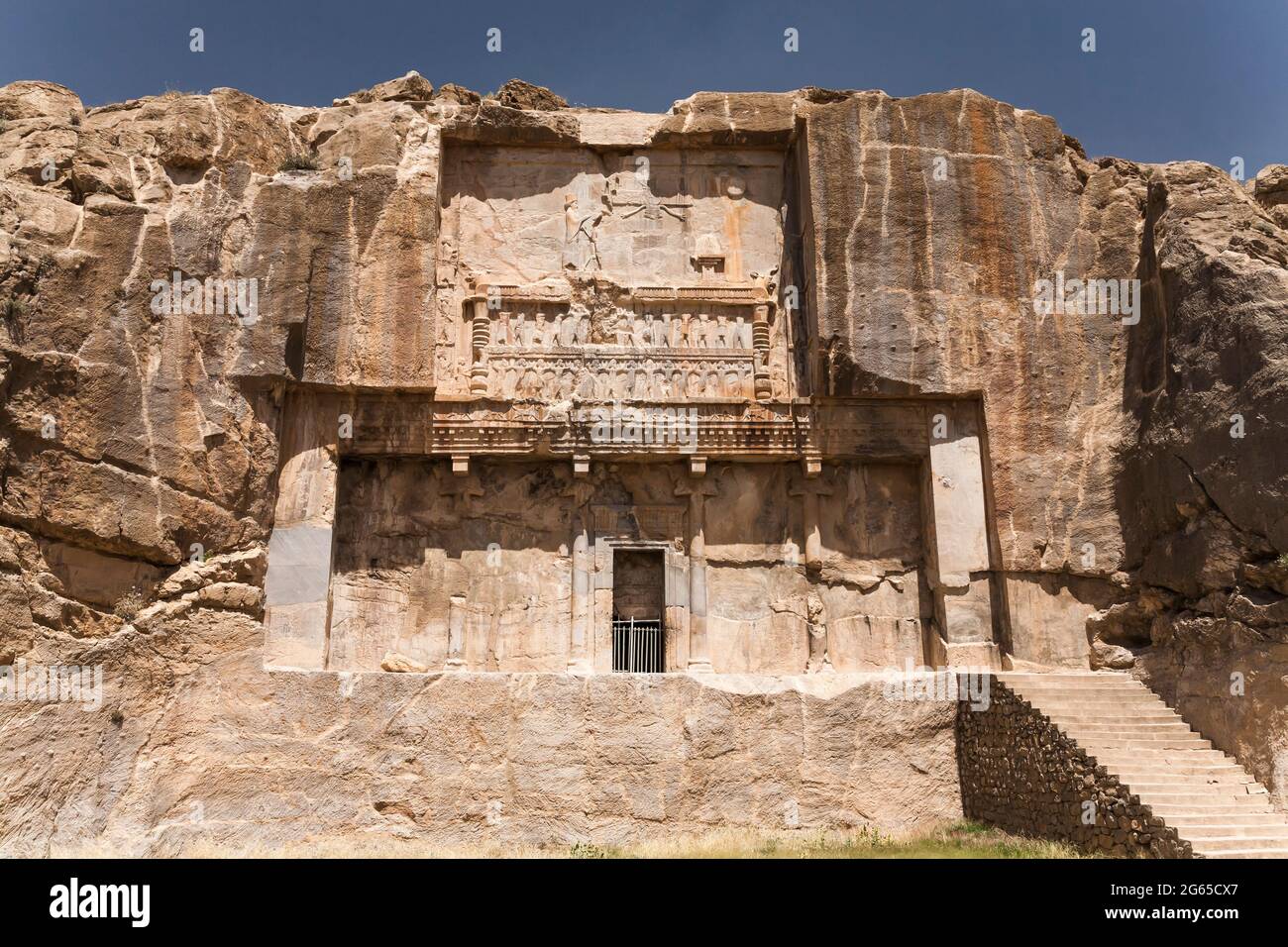 Persepolis, royal tomb of Artaxerxes iii, rock cut tomb on face ...