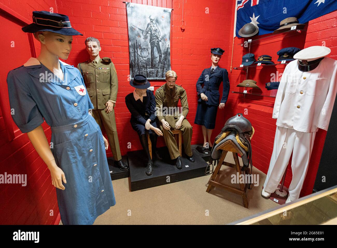 Military uniform display, Land of the Beardies History House Museum ...