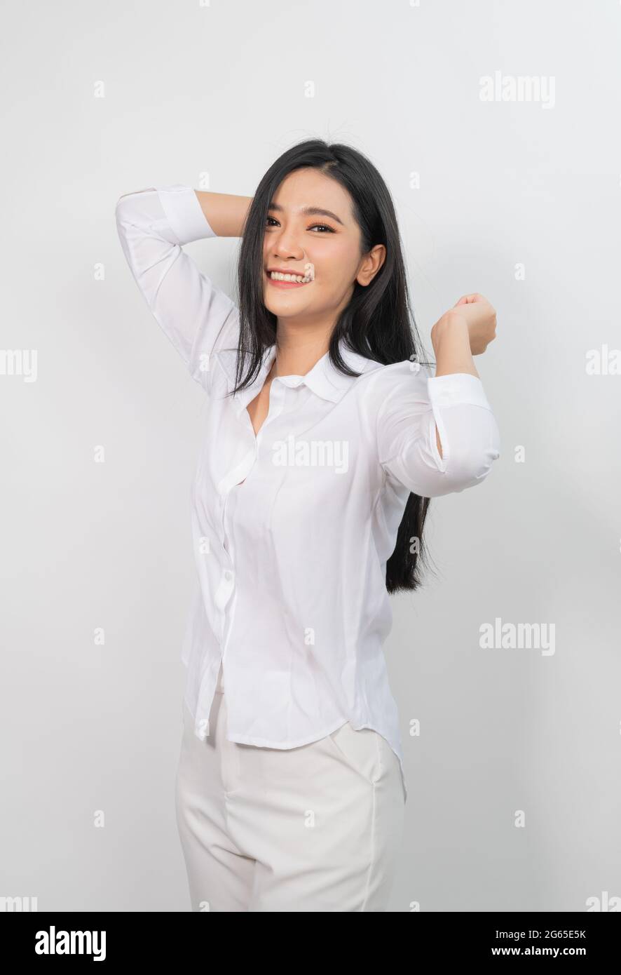 Asian lady working hi-res stock photography and images - Alamy