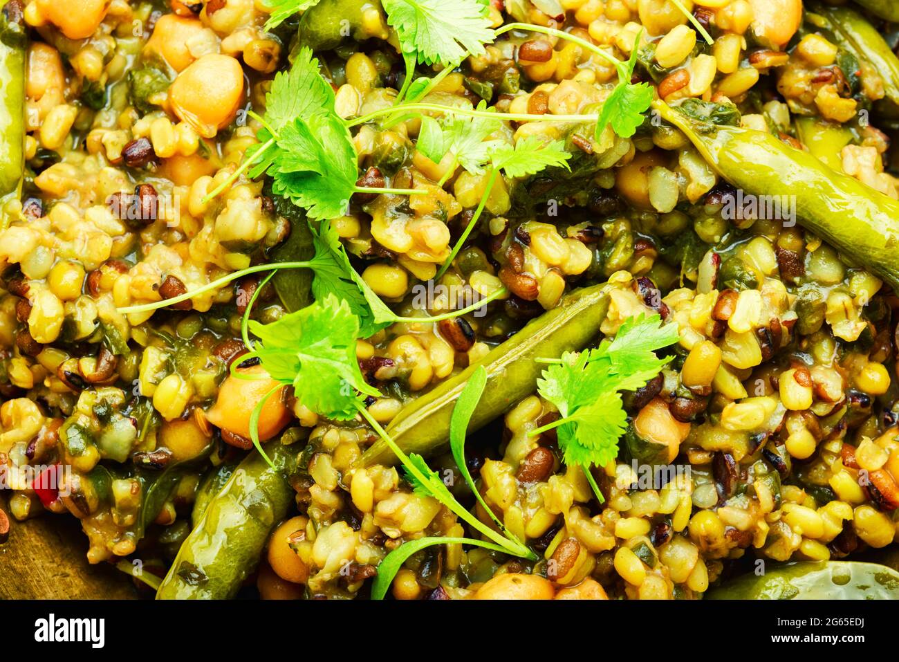Kitchari,stewed rice with mash and spices fried in oil Stock Photo - Alamy