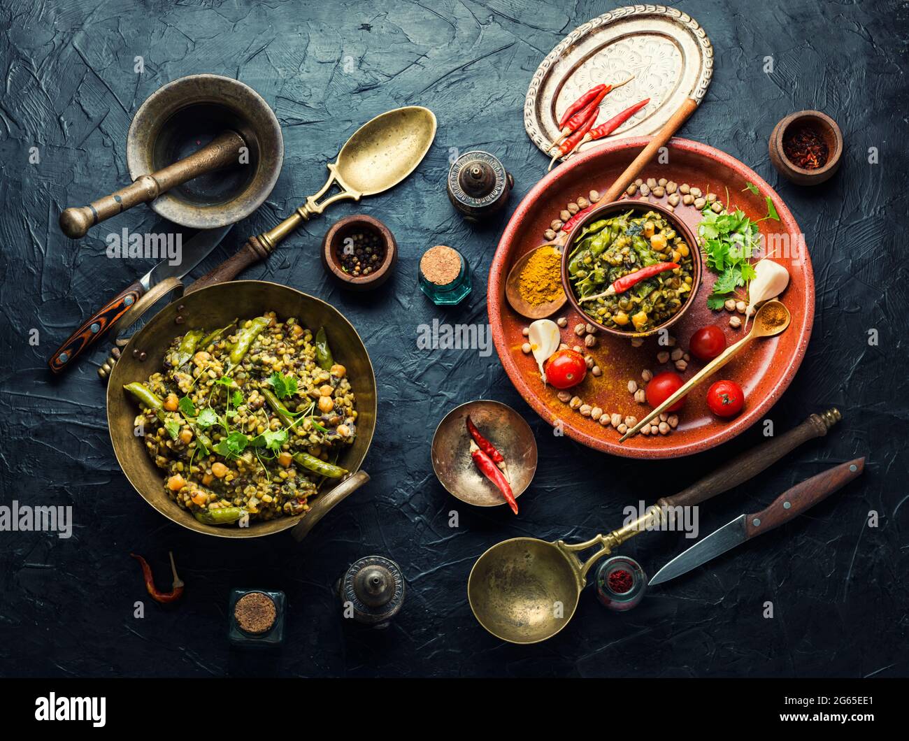 Kitchari,stewed rice with mash and spices fried in oil Stock Photo - Alamy