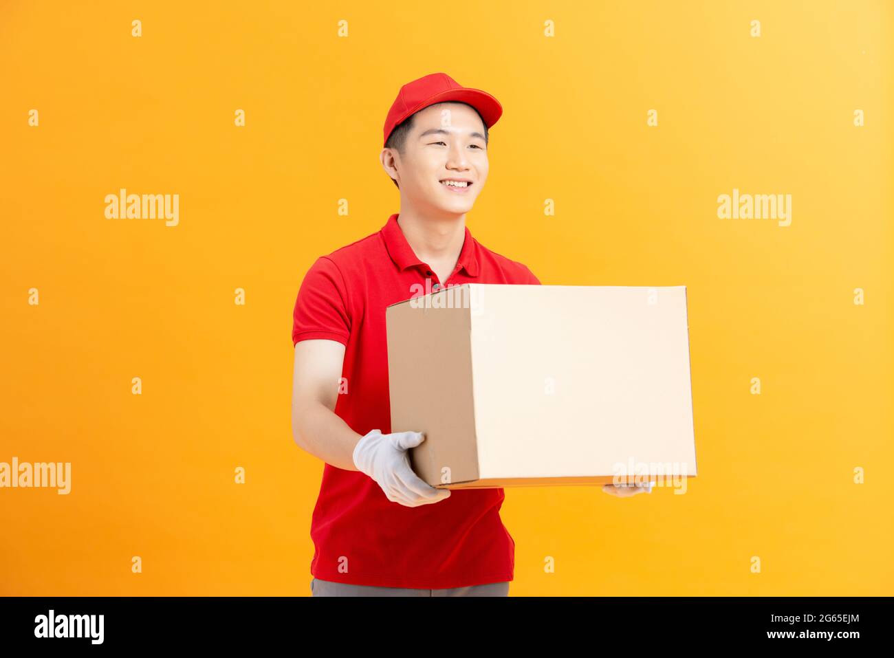 Order delivery, online shopping and package shipping concept Stock ...