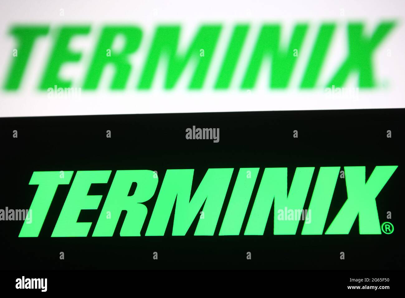 In this photo illustration a Terminix (Terminix International Company ...