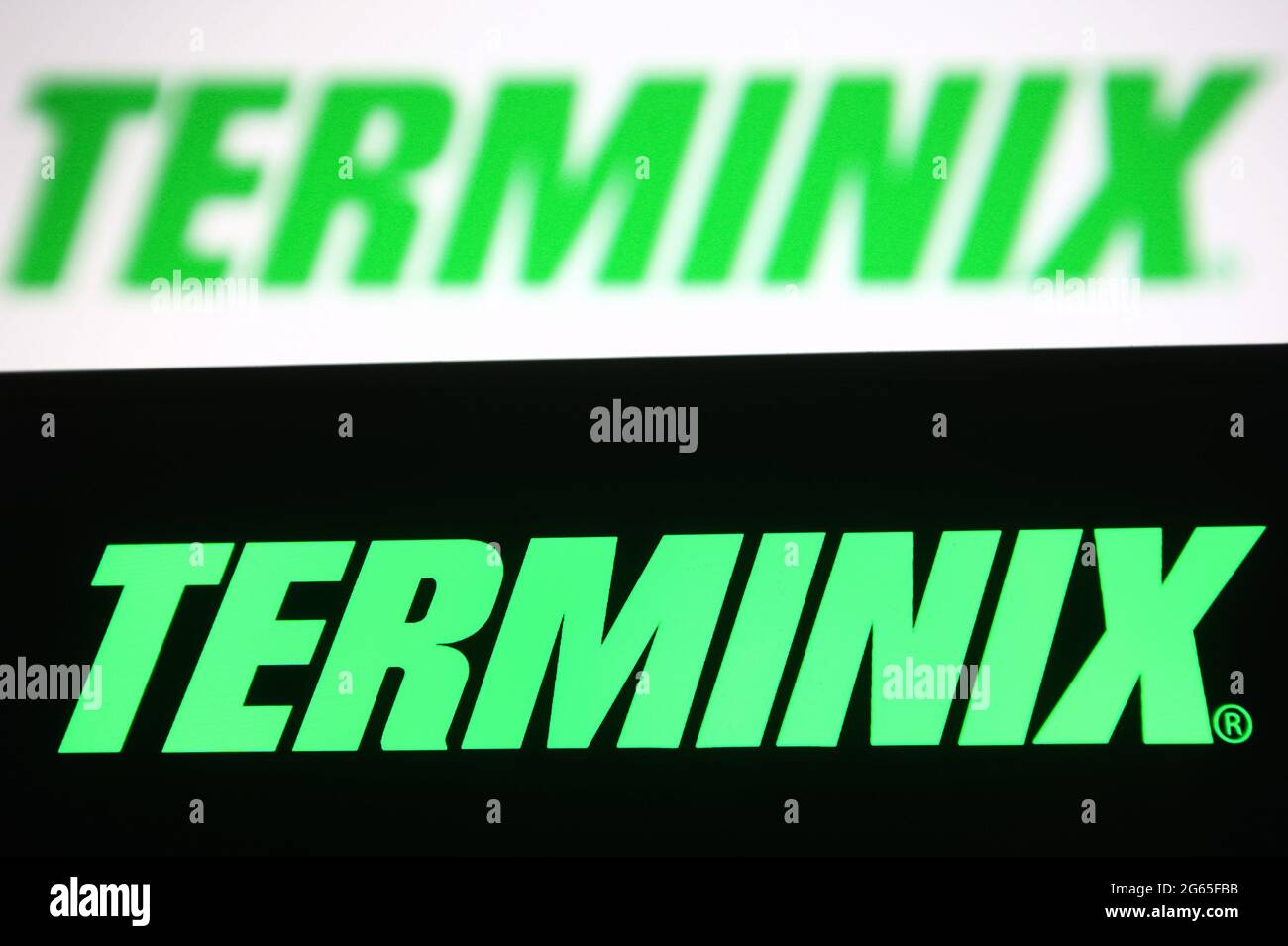 Ukraine. 2nd July, 2021. In this photo illustration a Terminix ...