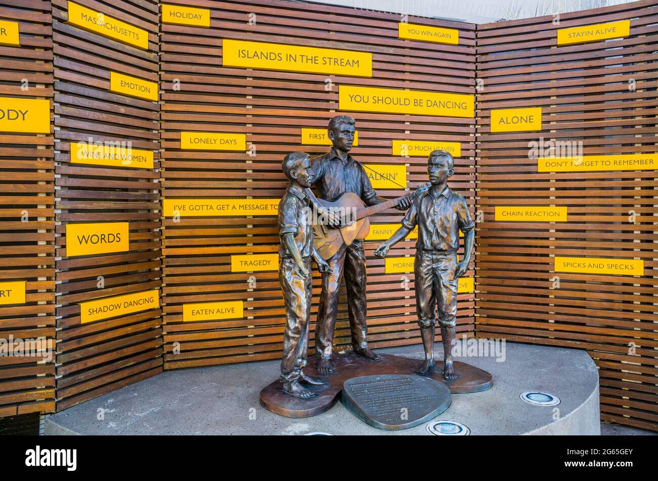 Bee Gees Way, a walkway filled with photos and videos of in honour of ...