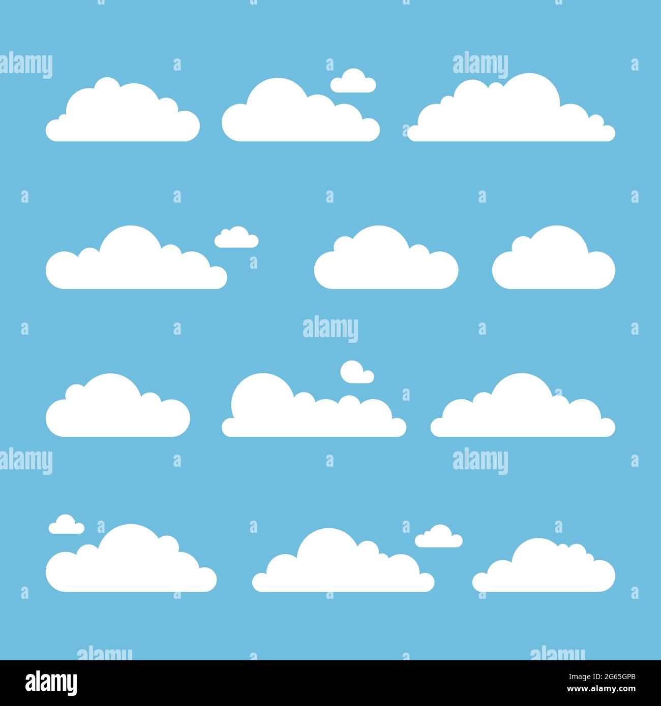 Flat clouds collection Vector EPS Stock Vector Image & Art - Alamy