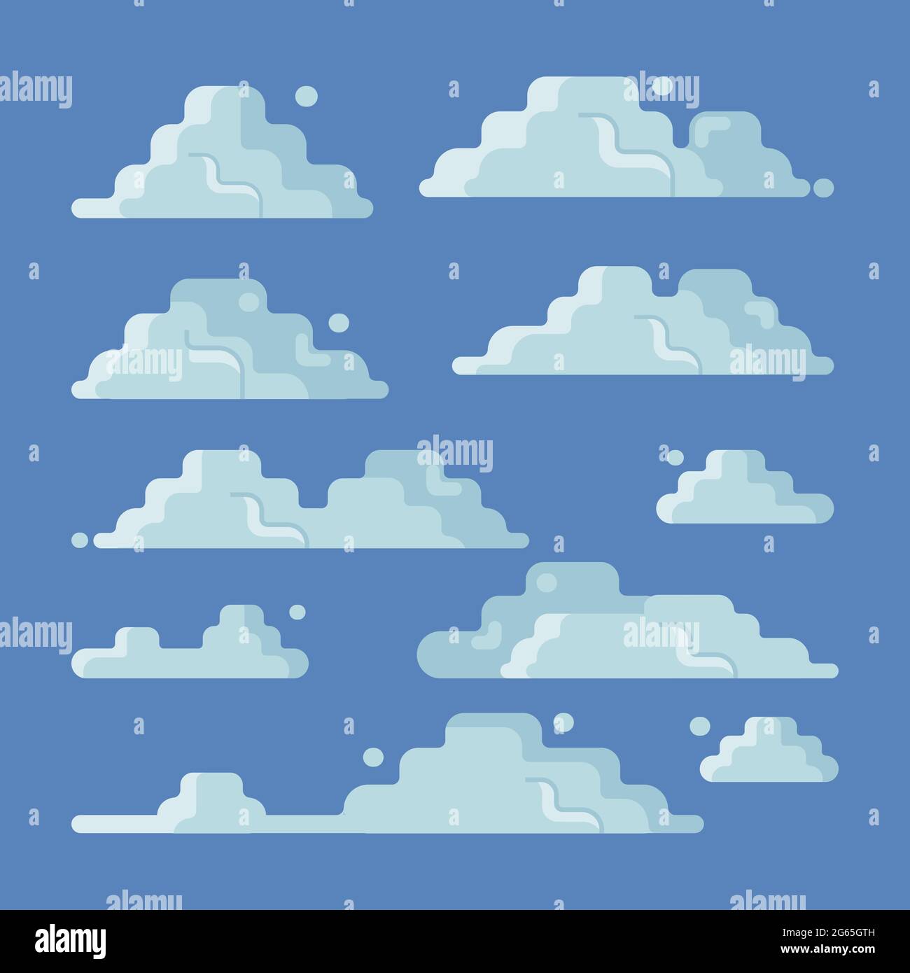 Flat clouds collection Vector EPS Stock Vector Image & Art - Alamy