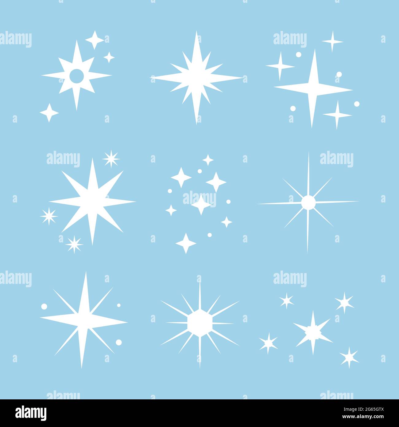 Flat sparkling stars collection Vector Stock Vector Image & Art - Alamy