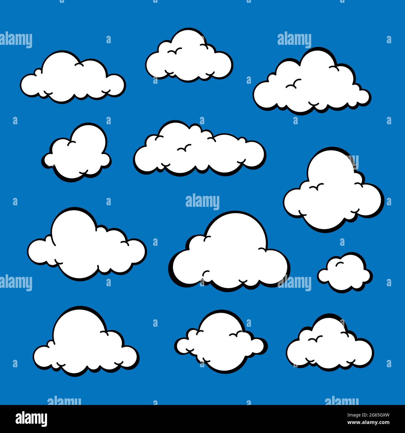 Cartoon cloud collection Vector EPS Stock Vector Image & Art - Alamy