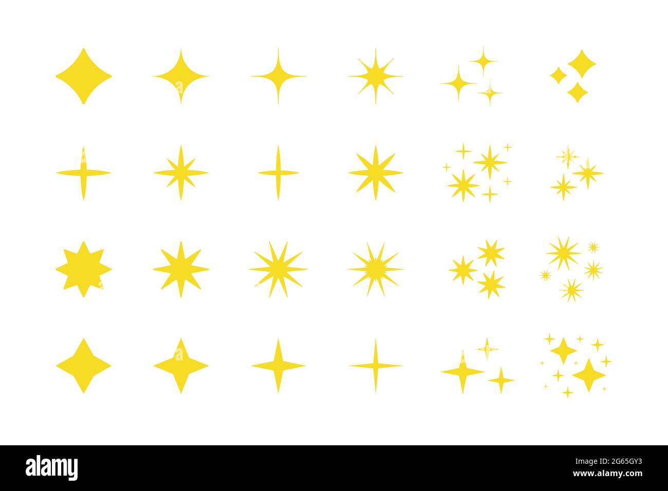 Flat sparkling stars collection Vector Stock Vector Image & Art - Alamy
