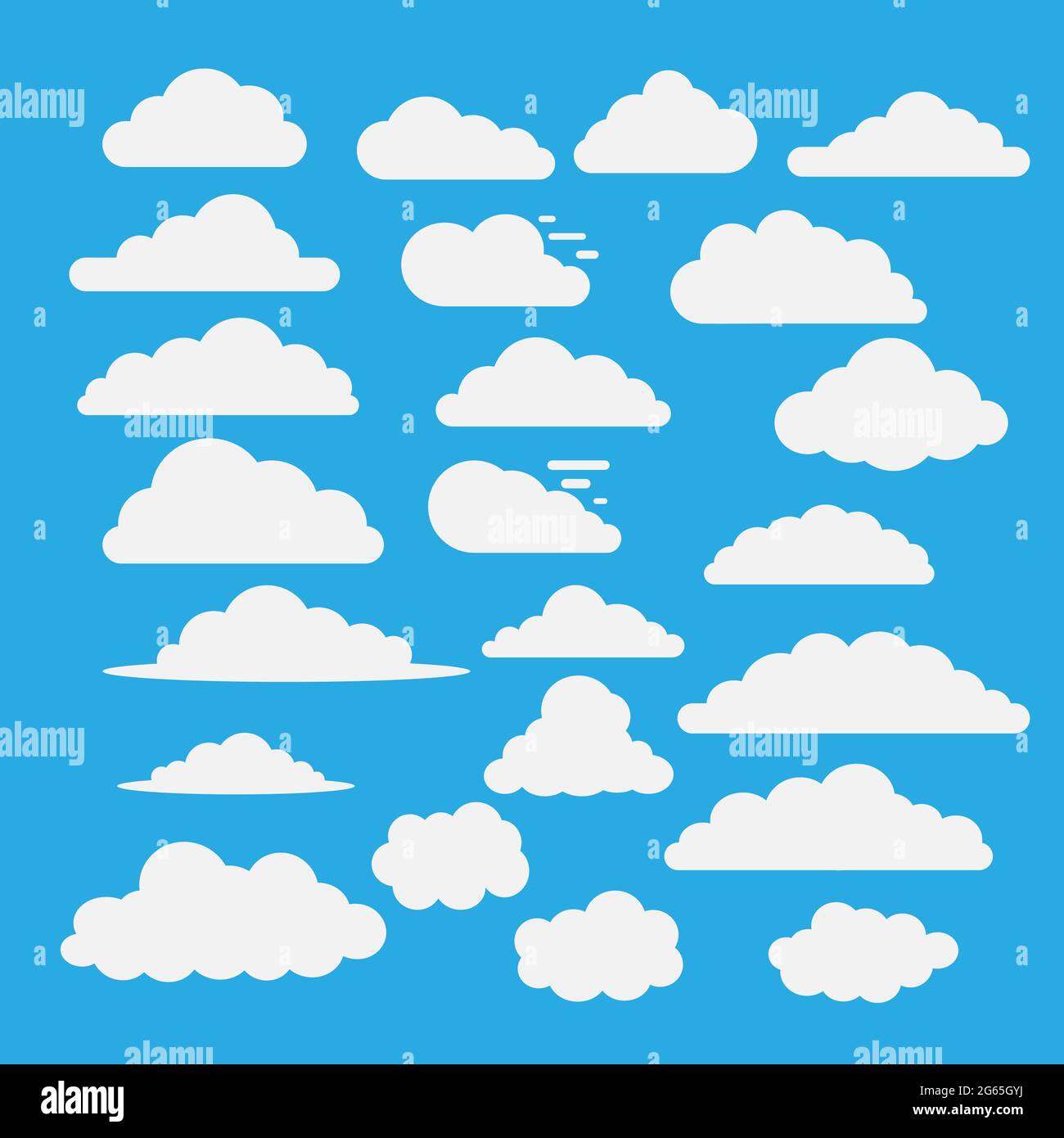 Flat clouds collection Vector EPS Stock Vector Image & Art - Alamy
