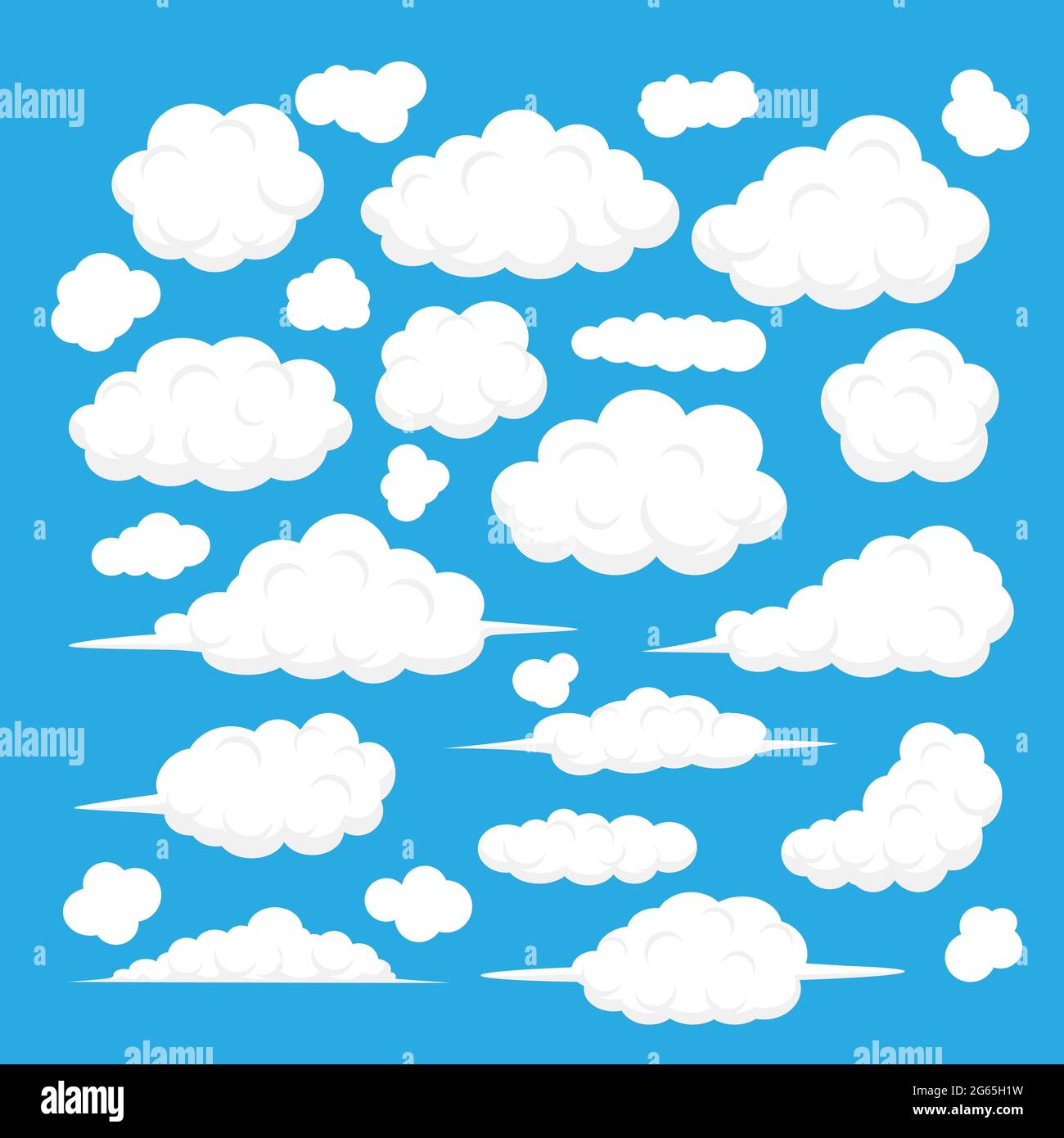 Flat clouds collection Vector EPS Stock Vector Image & Art - Alamy