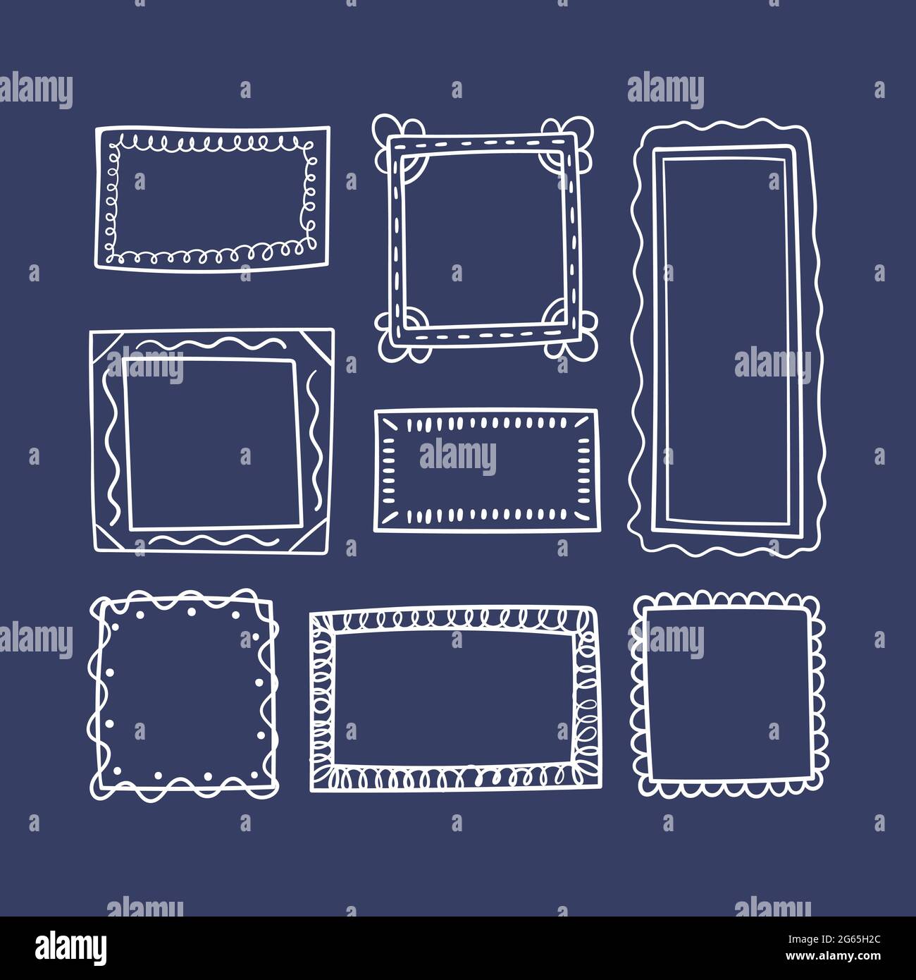 Hand drawn doodle frames collection Vector Stock Vector Image & Art - Alamy