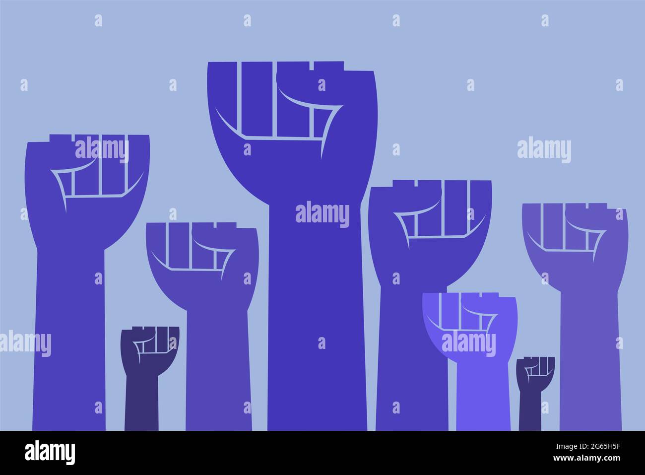Illustration of human fists raised in protest Stock Vector Image & Art ...