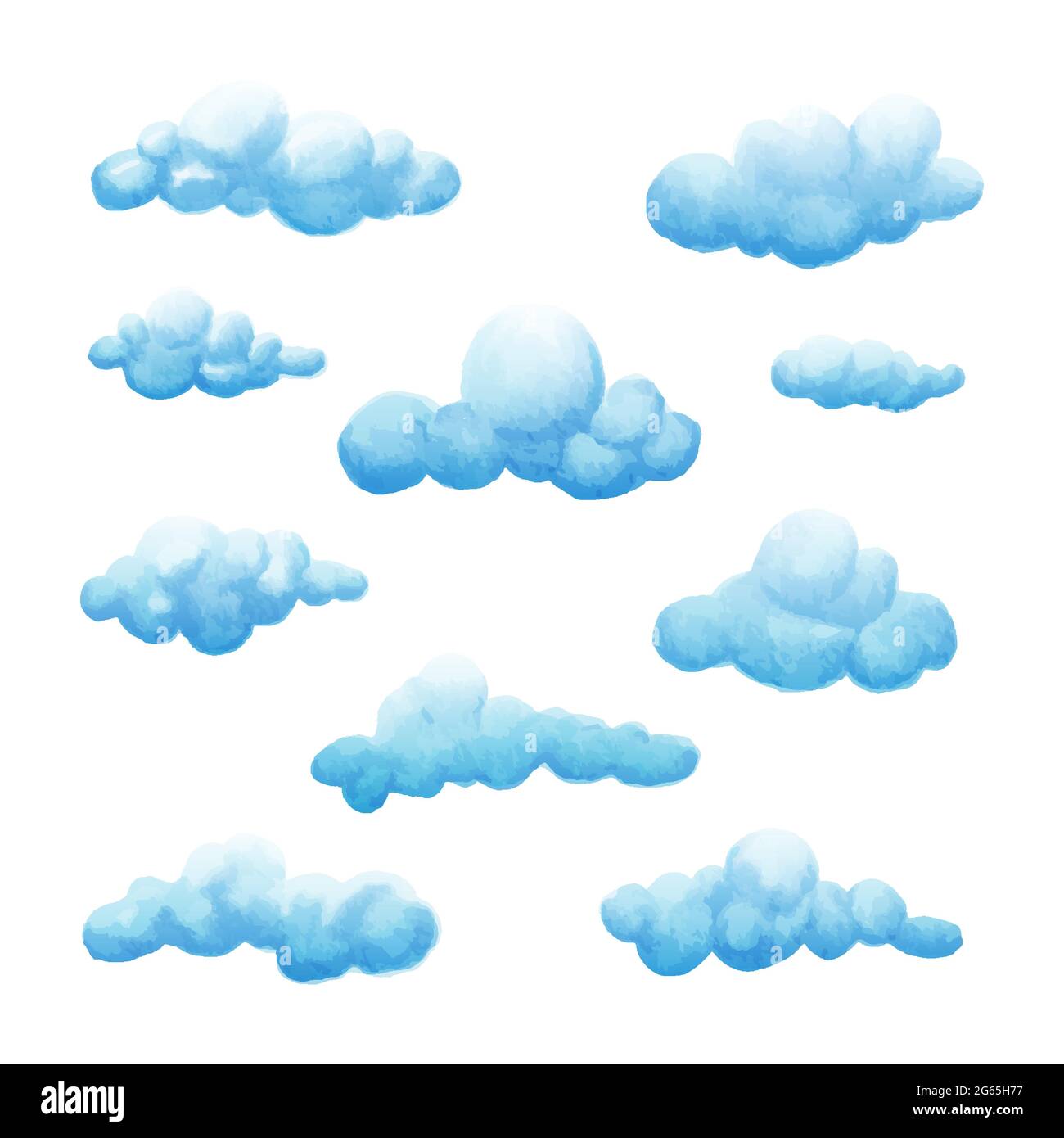 Watercolor clouds collection Vector EPS Stock Vector Image & Art - Alamy