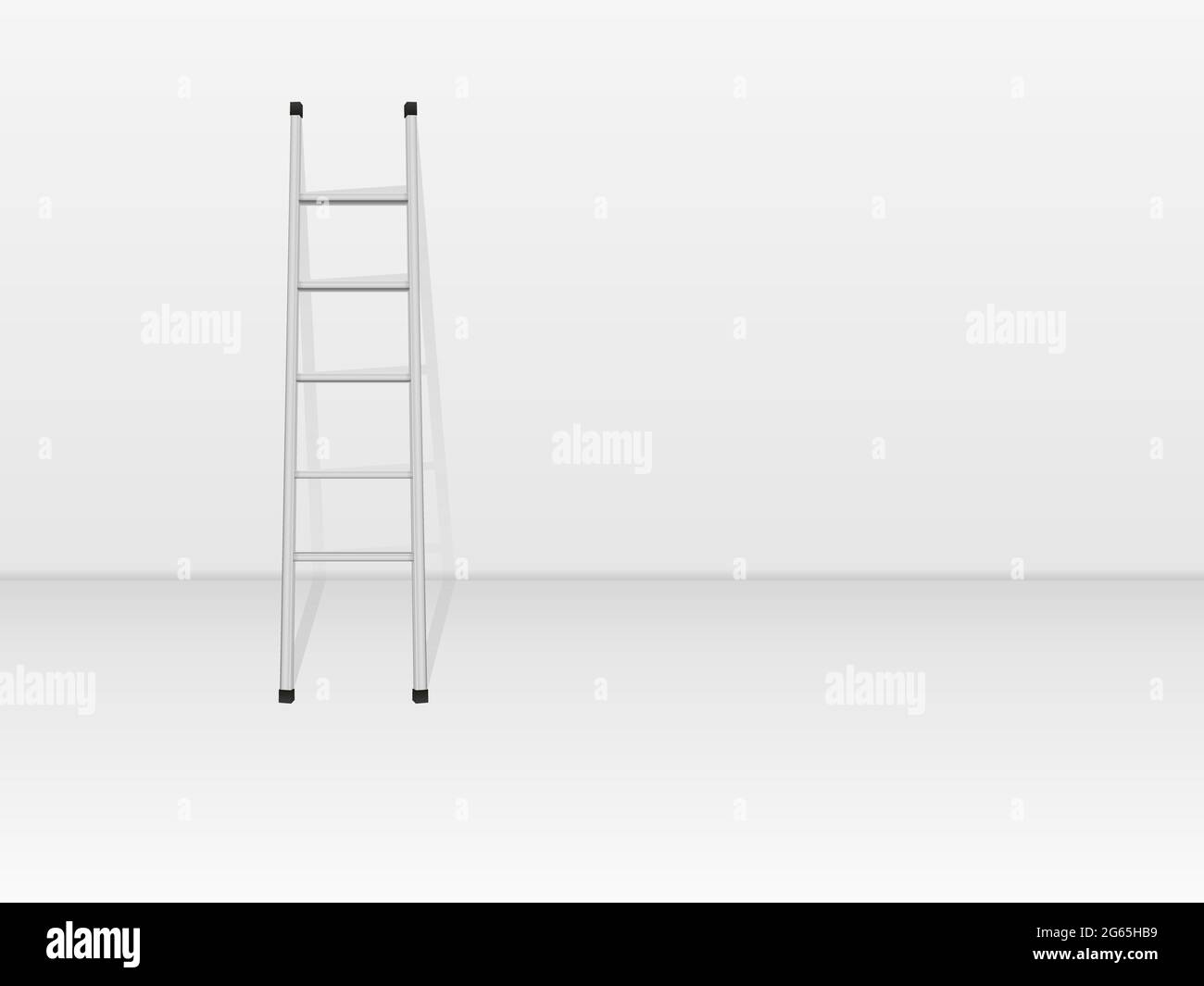 Ladder in white room. Vector illustration Stock Photo - Alamy
