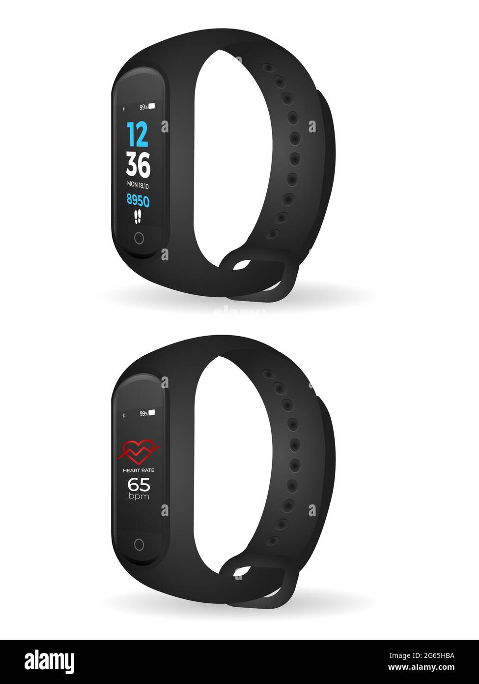 Smart band on a white background. Vector illustration Stock Photo - Alamy