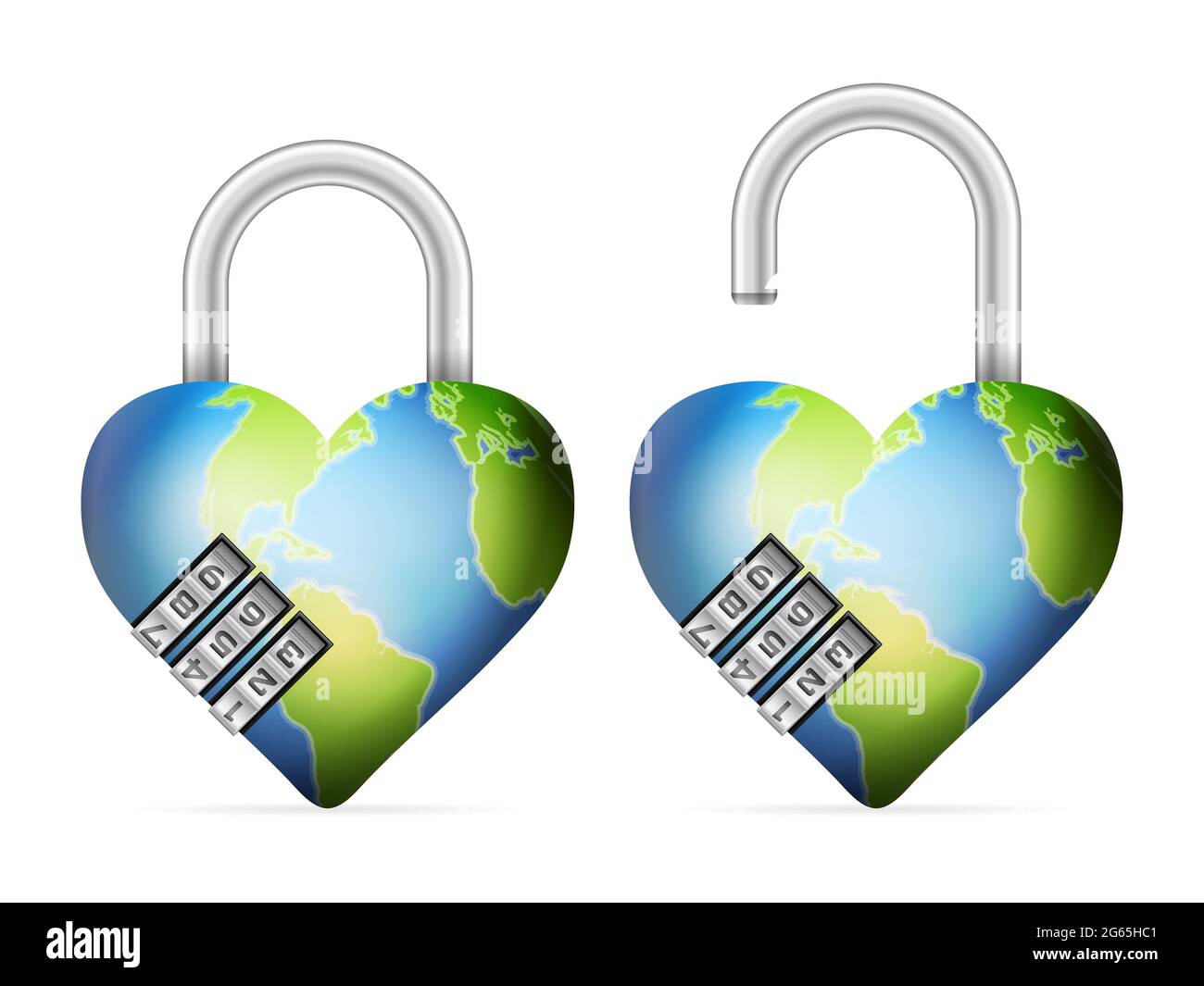 Padlocks on map hi-res stock photography and images - Alamy