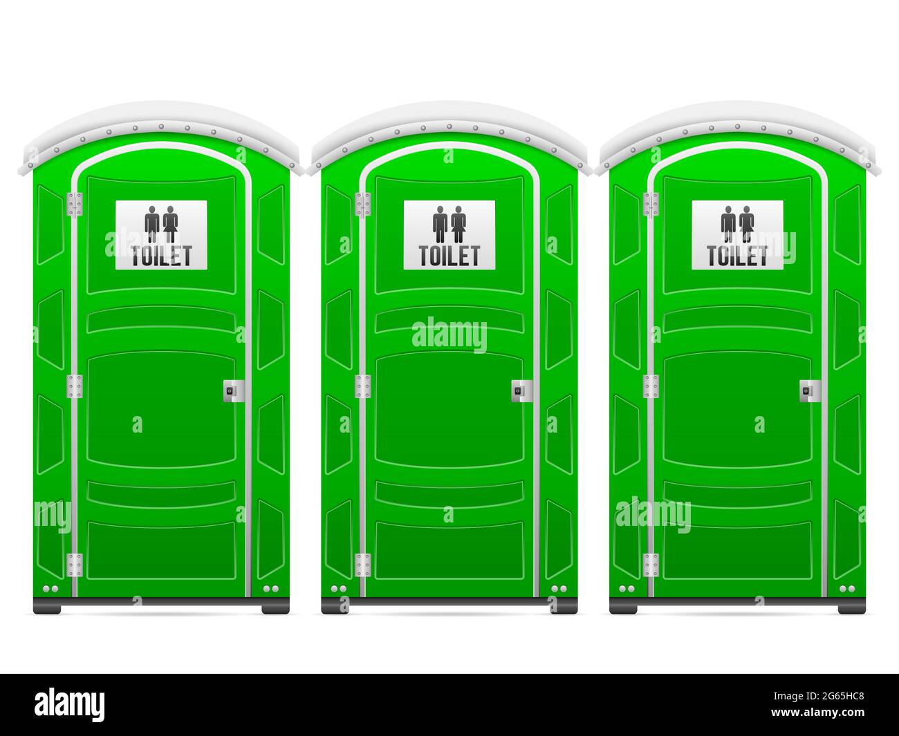 Portable restrooms on a white background. Vector illustration Stock ...