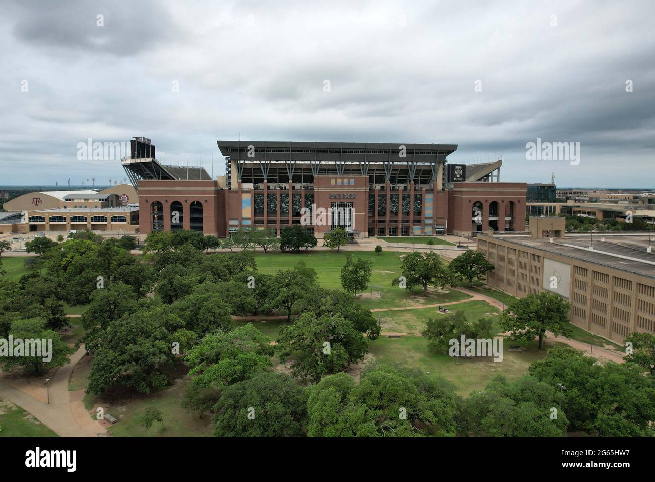 An aerial view of Kyle Field, Sunday, May 30, 2021 in College Station ...