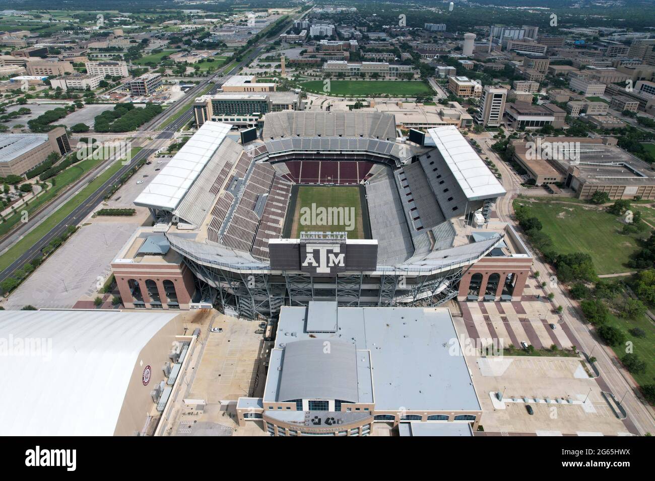 An aerial view of Kyle Field, Sunday, May 30, 2021 in College Station ...