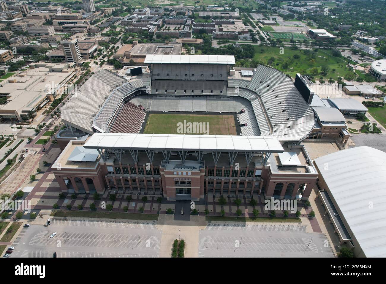 An aerial view of Kyle Field, Sunday, May 30, 2021 in College Station ...