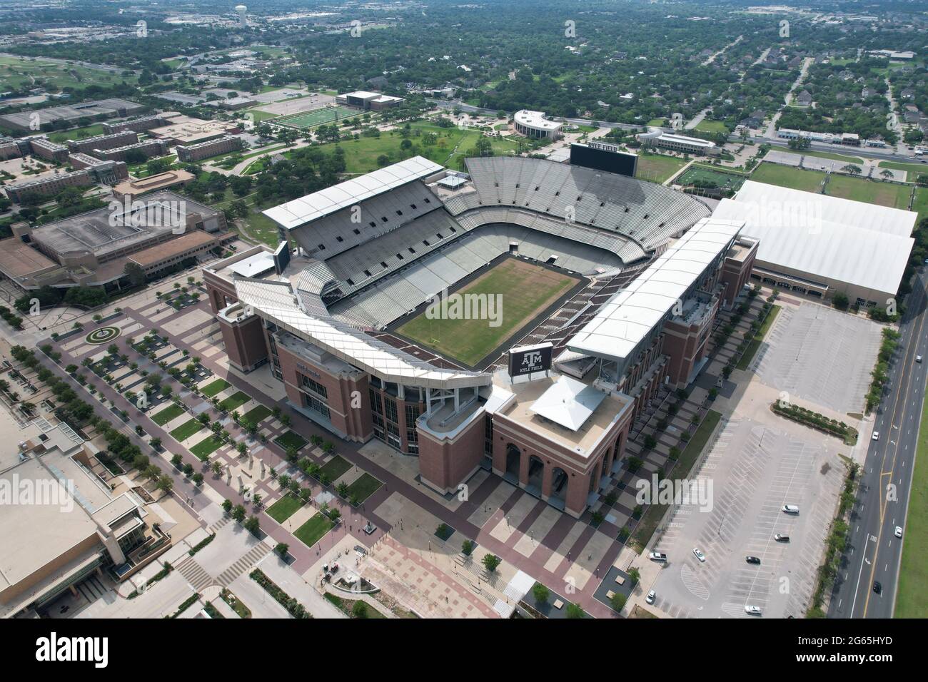 An aerial view of Kyle Field, Sunday, May 30, 2021 in College Station ...