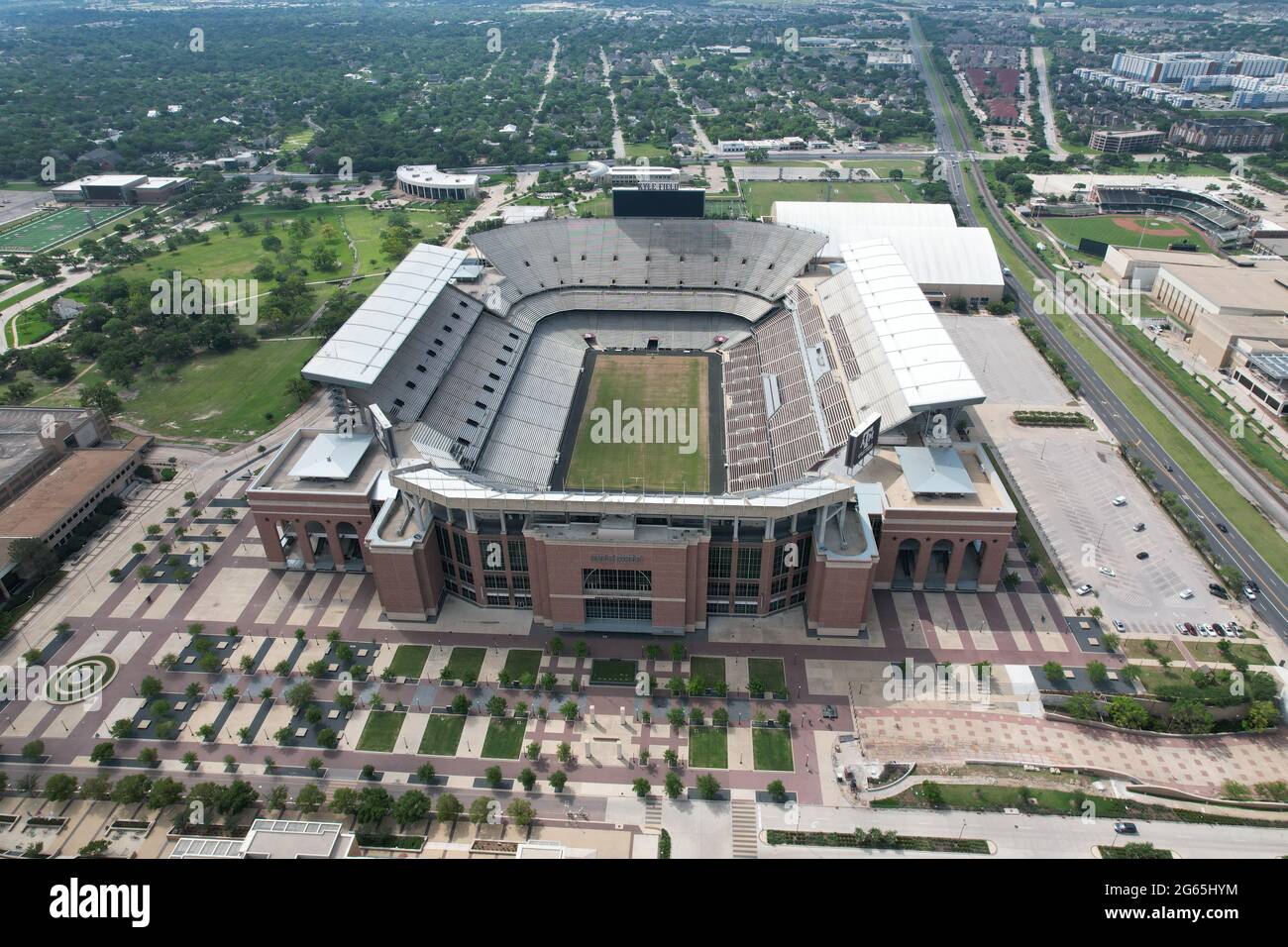 An aerial view of Kyle Field, Sunday, May 30, 2021 in College Station ...