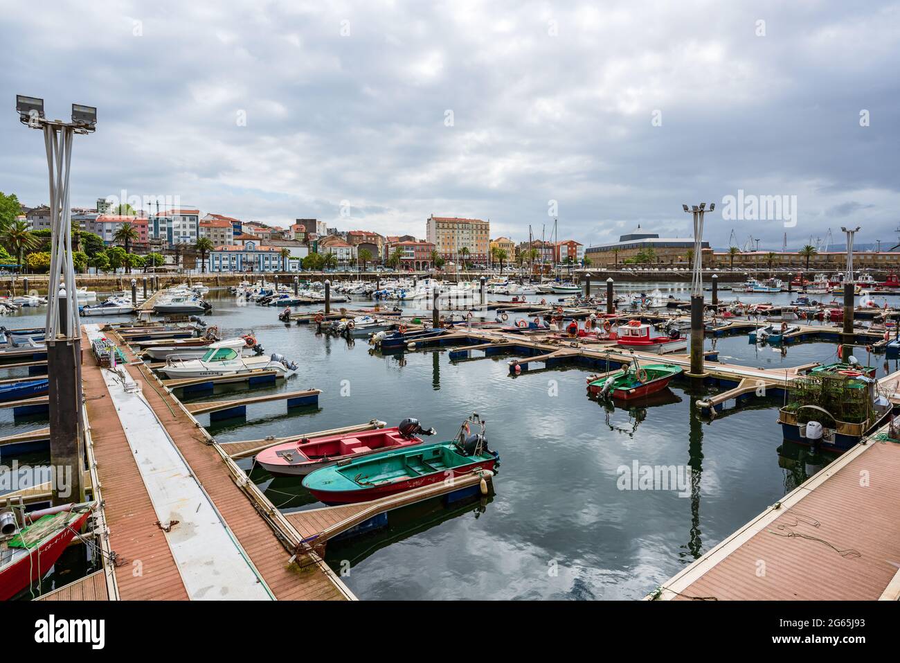 Ferrol, Galicia, Spain. June 22, 2021. Panoramic view of the Ferrol ...