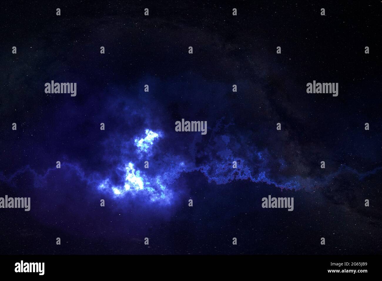 amazing blue and red star nebula or constellation in the space ...