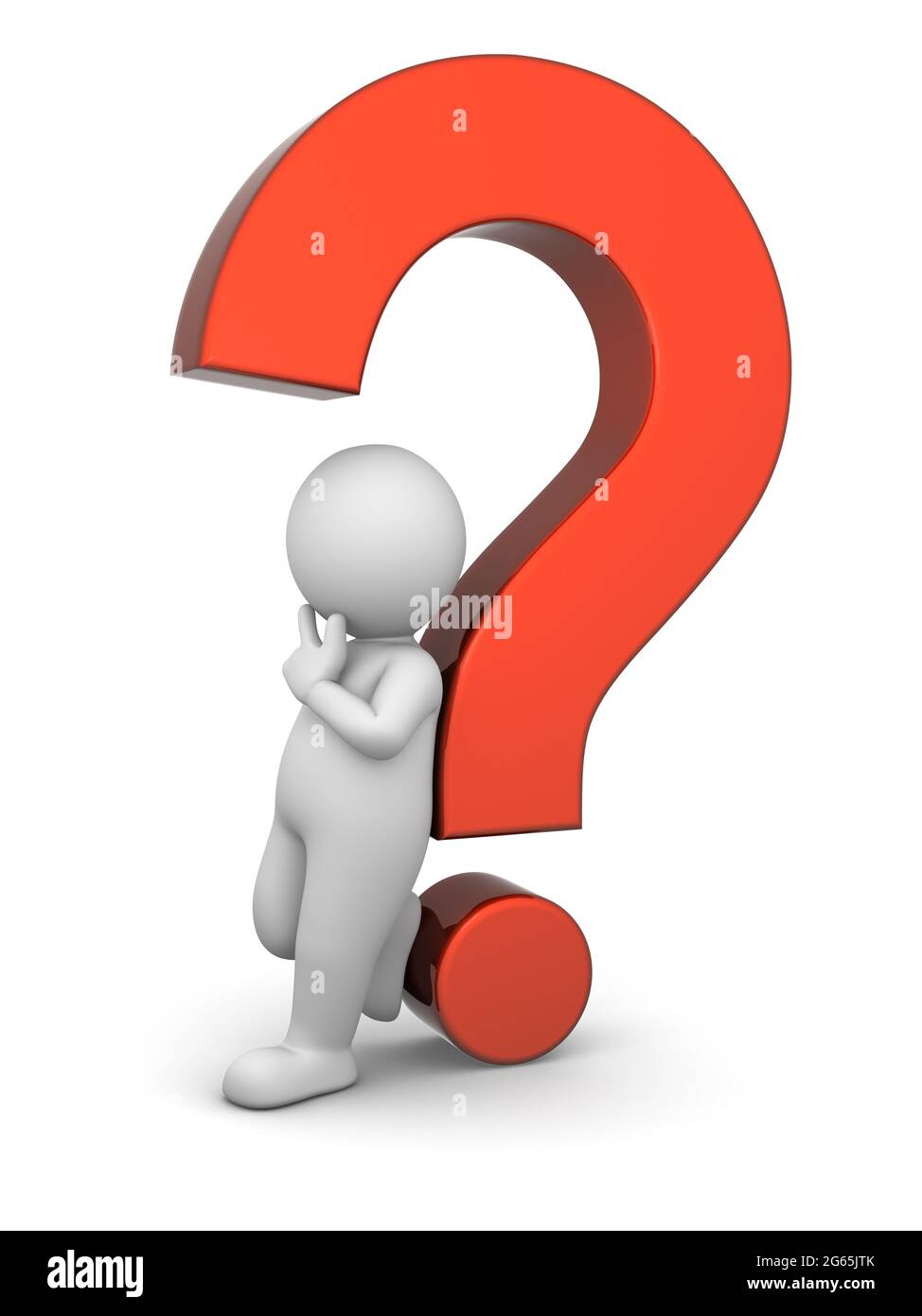 3d man question mark Cut Out Stock Images & Pictures - Alamy