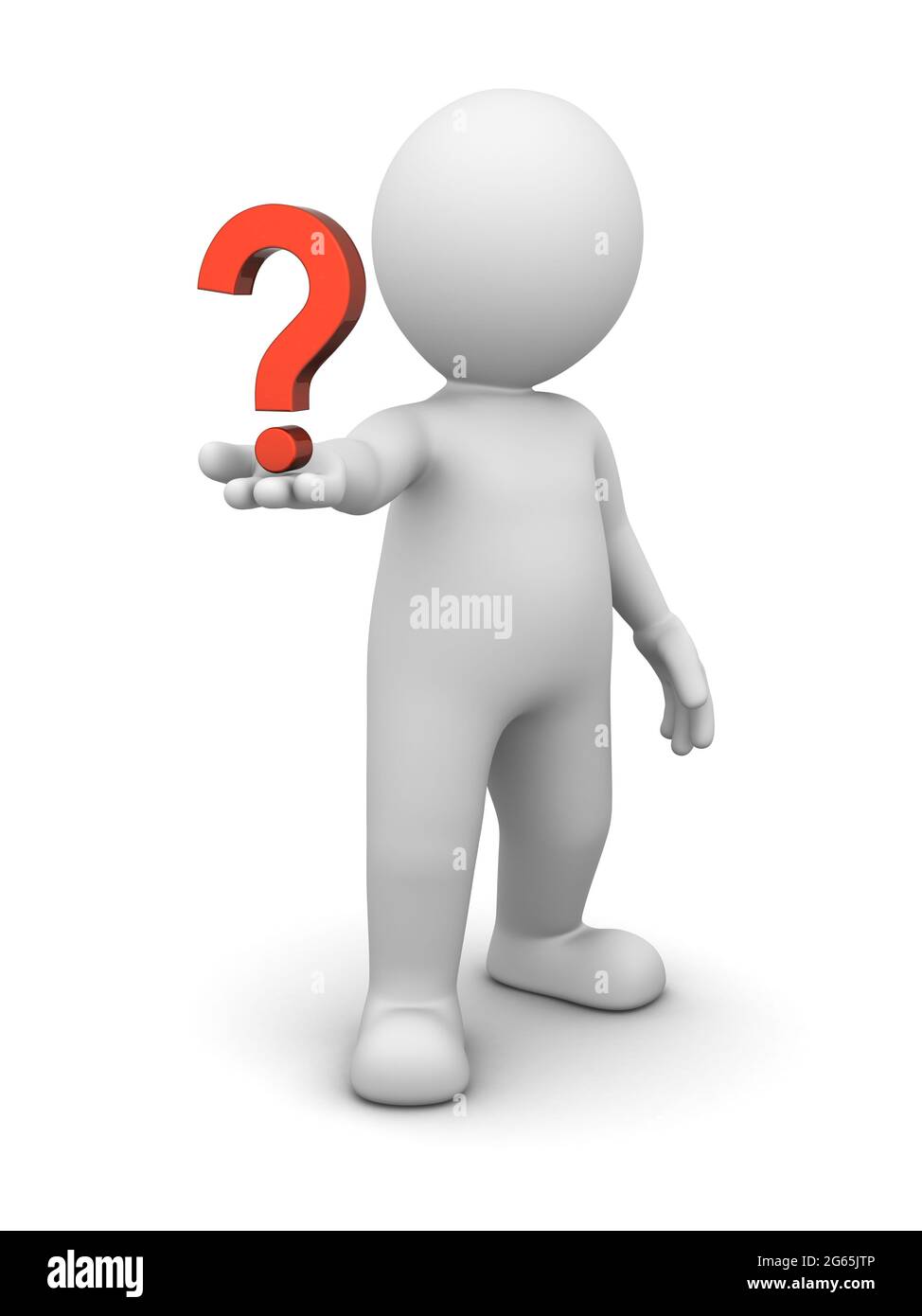 3d man red question mark hi-res stock photography and images - Alamy