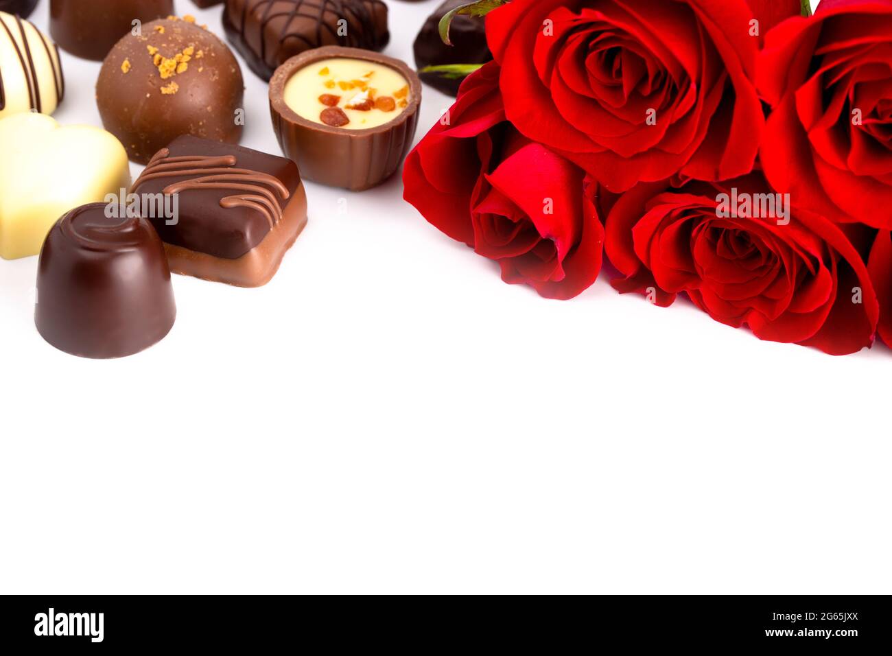 Chocolates and Roses A Perfect Combination for the Woman You Love Stock ...