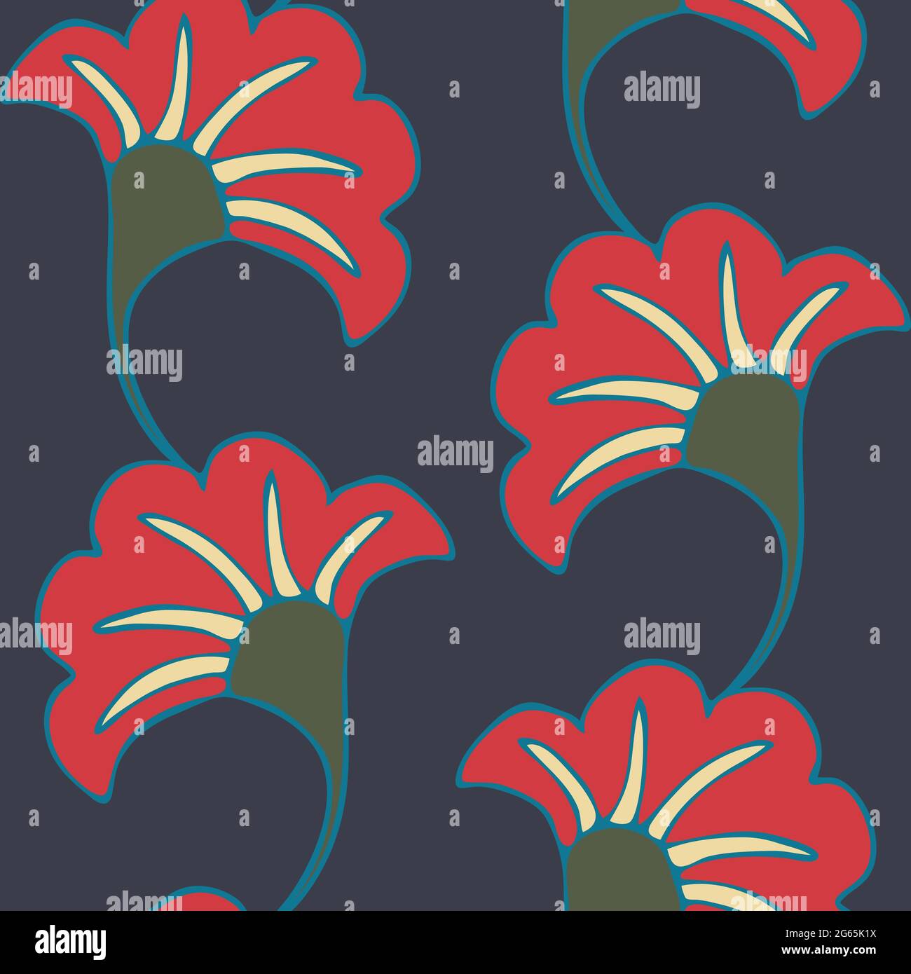 Blue poppy Stock Vector Images - Alamy