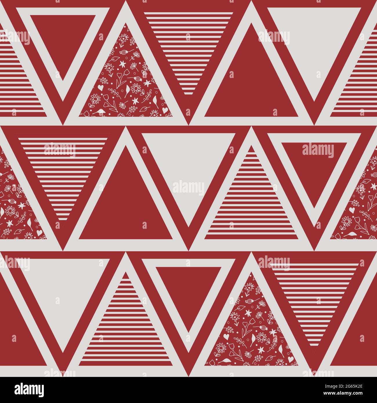 Red Triangle Pattern Wallpaper